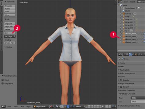 Sims Babes Mini Tutorial How To Work With Multiple Meshes In