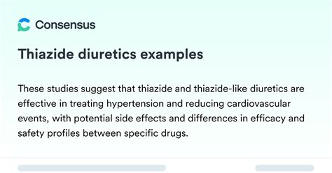 Thiazide Diuretics Examples Consensus Academic Search Engine