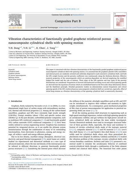 Pdf Vibration Characteristics Of Functionally Graded Graphene Reinforced Porous Nanocomposite