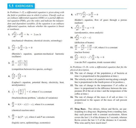 solved 1 1 exercises in problems 1 12 a differential