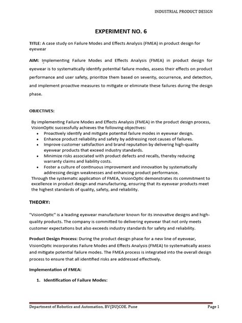 Fmea Pdf Reliability Engineering Risk