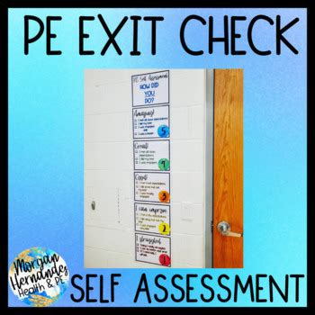 PE Exit Check PE Self Assessment Posters Classful