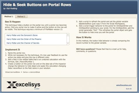 Using Filemaker Hide Object Feature To Hide Portal Row Buttons