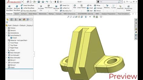 solidworks practice exercise extrude direction extrude along line
