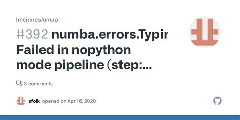 Numba Errors TypingError Failed In Nopython Mode Pipeline Step