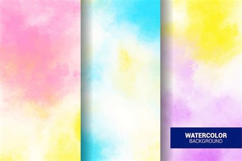 다채로운 수채화 배경 무료 벡터