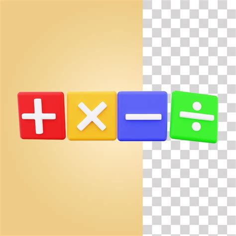 Premium Psd Mathematical Sign 3d Icon