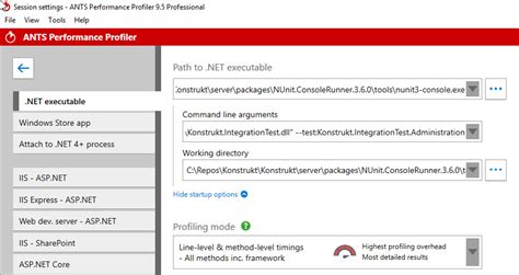 Performance Profiling Nunit Tests With Ants Performance Profiler