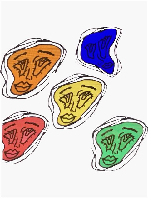 Face Blob Pack Sticker For Sale By Catsantosb Redbubble