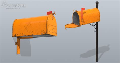 Low Poly Mailbox 02 3d Exterior Unity Asset Store