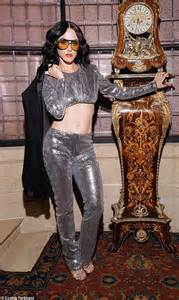 Katy Perry Flaunts Her Flat Abs In A Sparkly Silver Outfit As She Takes