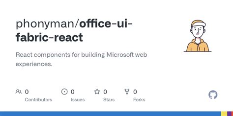 Github Phonymanoffice Ui Fabric React React Components For Building