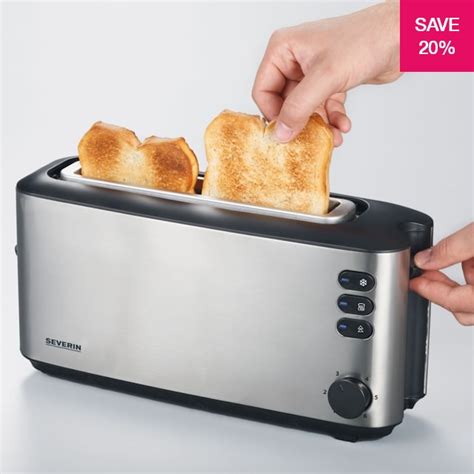 20 Off On Inox Long Slot 1000w 2 Slice Slimline Toaster