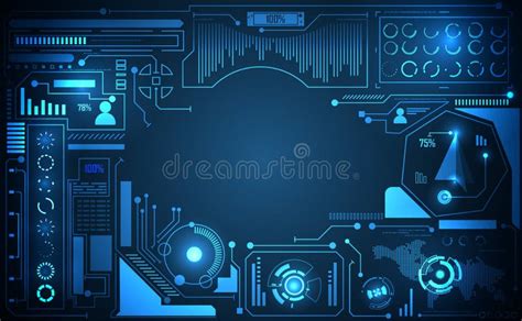 Abstract Technology Ui Futuristic Concept Ai Hud Interface Hologram