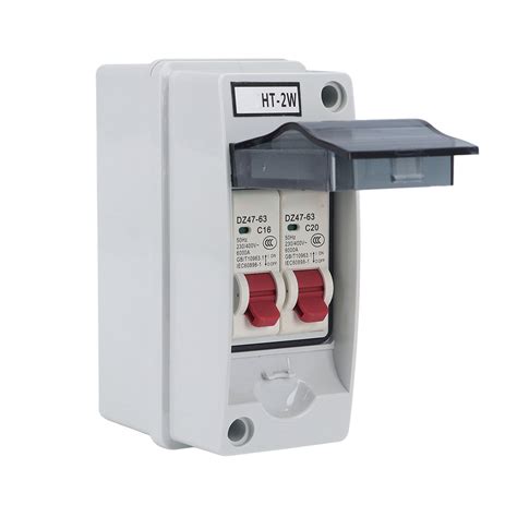 Sg Outdoor Waterproof Distribution Box Power Circuit Breaker Mcb C Type 2 Way Ac 230v 400v C16