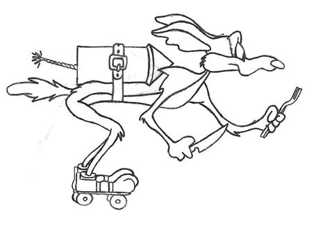 Wile E Coyote Rocket Roller Skates