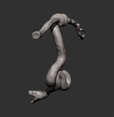 Green Tree Python Sculpture 3d Model By Alexander3dart