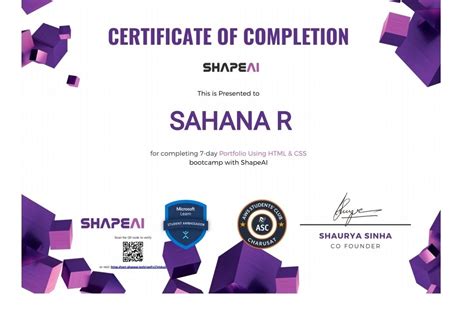 sahana ramamoorthi on linkedin html html5 css bootcamp shapeai