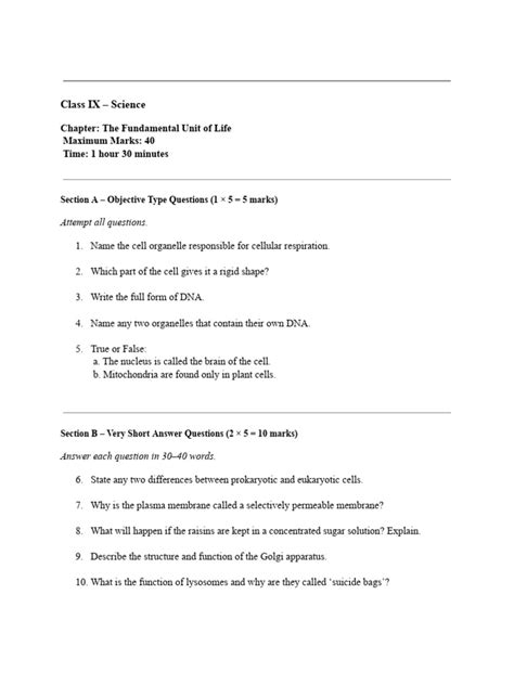 Class Ix Science Pdf