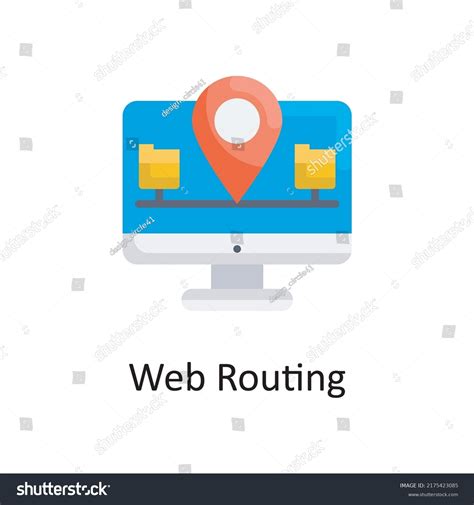 Routing Vector Flat Icon Design Illustration Stock Vector Royalty Free 2175423085 Shutterstock