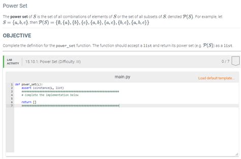 Solved Power Set The Power Set Of S Is The Set Of All