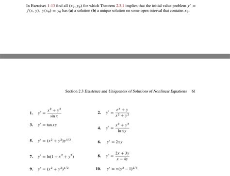 solved in exercises 1 13 find all xo vo for which theorem
