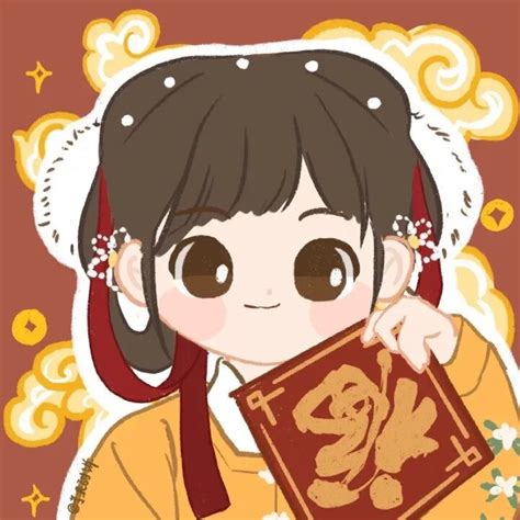兔年可爱的新年头像闺蜜二人2023 最新过年女生头像图片 配图网
