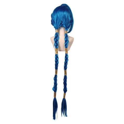Arcane League Of Legends Season 2 Jinx Blue Wig Heat Resistant Synthe