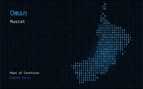Oman Map Shown In Binary Code Pattern Tsmc Matrix Numbers Zero One