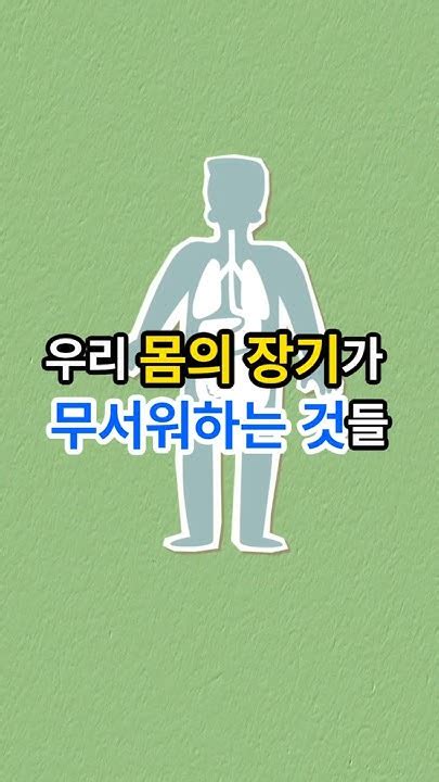 우리 몸의 장기가 무서워하는 것들 건강정보 간수치 심장 췌장 대장 흡연 폐질환 Youtube