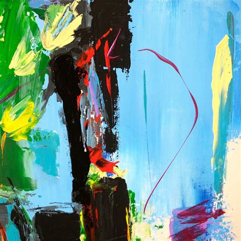 Proantic Frédérique Schellbach Abstract Bouquet 40 X 40 Cm