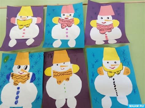 Аппликация в подготовительной группе «Снеговик 3 фото Воспитателям детских садов школьным