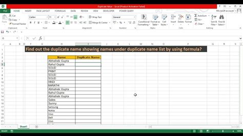 Find Duplicate Value Youtube