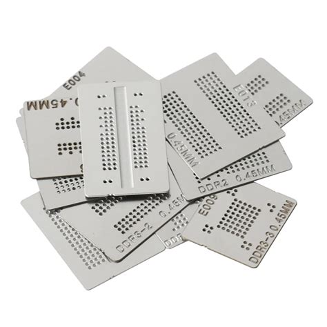 12pcs Memory Bga Stencil Reballing Electronic Welding Tool Kit For Ram Ddr1 Ddr2 Ddr2 2 Ddr2 3