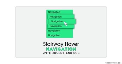 Stairway Hover Navigation Using Css And Jquery Stairy Type Hover