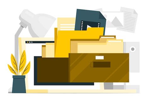 Free Vector Data Storage Concept Illustration