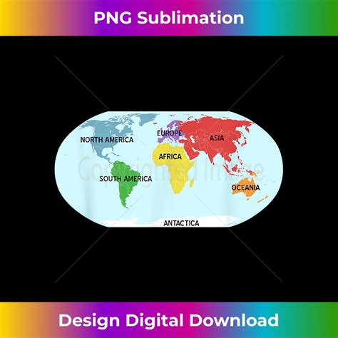 World Map With All 7 Continents Geography Teachers Timeles Inspire