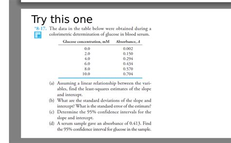 Try This One 8 17 The Data In The Table Below Were Obtained During A Co