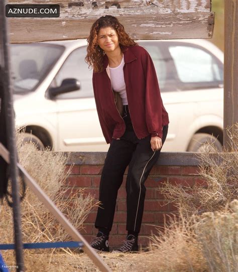 Zendaya Sexy Spotted Showing Off Her Hot Pokies On Euphoria Set In Palmdale Aznude