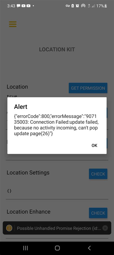 Location Kit Error Code 800 No Activity Incoming · Issue 139 · Hms Corehms React Native