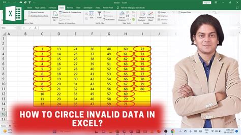 How To Circle Invalid Data In Excel Excel Youtube
