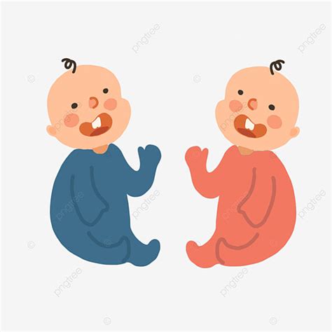 쌍둥이 일러스트 아기 캐릭터 쌍둥이 만화 Png 일러스트 및 Psd 이미지 무료 다운로드 Pngtree