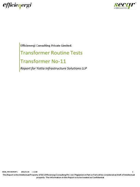 Transformer Routine Tests Pdf Transformer Electrical Resistance