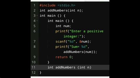C Program To Find The Sum Of Natural Numbers Using Recursion In 50 X