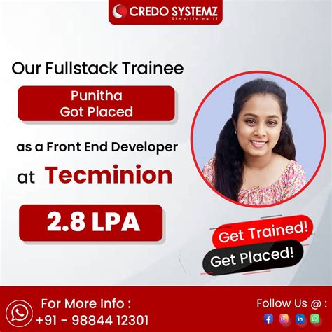 Credo Systemz On Linkedin Techsuccess Angularexpert Tecminionjourney Placementprocess