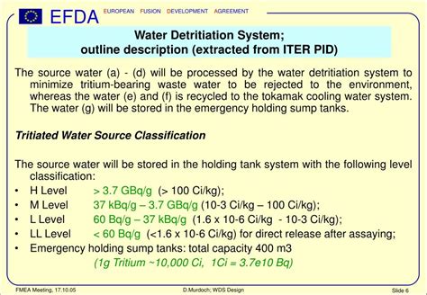 Ppt Iter Water Detritiation System Basis For Fmea Powerpoint Presentation Id 3415389