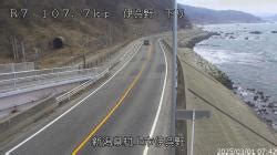 国道7号 村上市伊呉野 108キロポスト