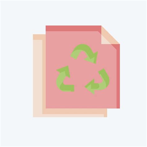 Icon Paper Recycling Related To Recycling Symbol Flat Style Simple