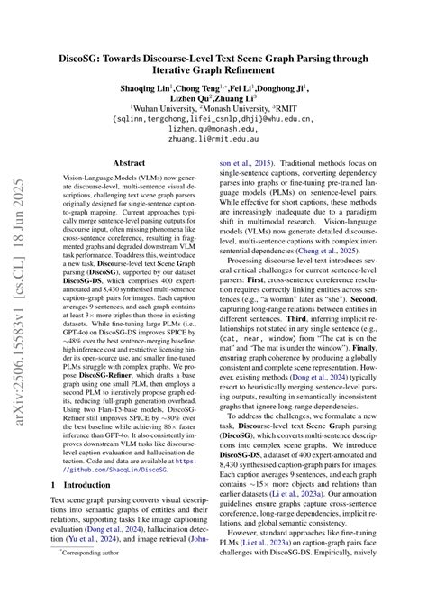 pdf discosg towards discourse level text scene graph parsing through