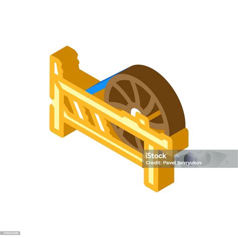 회전하는 제니 산업 아이소 메트릭 아이콘 벡터 일러스트 레이 션 3차원 형태에 대한 스톡 벡터 아트 및 기타 이미지 3차원 형태 Revolution 개발 Istock